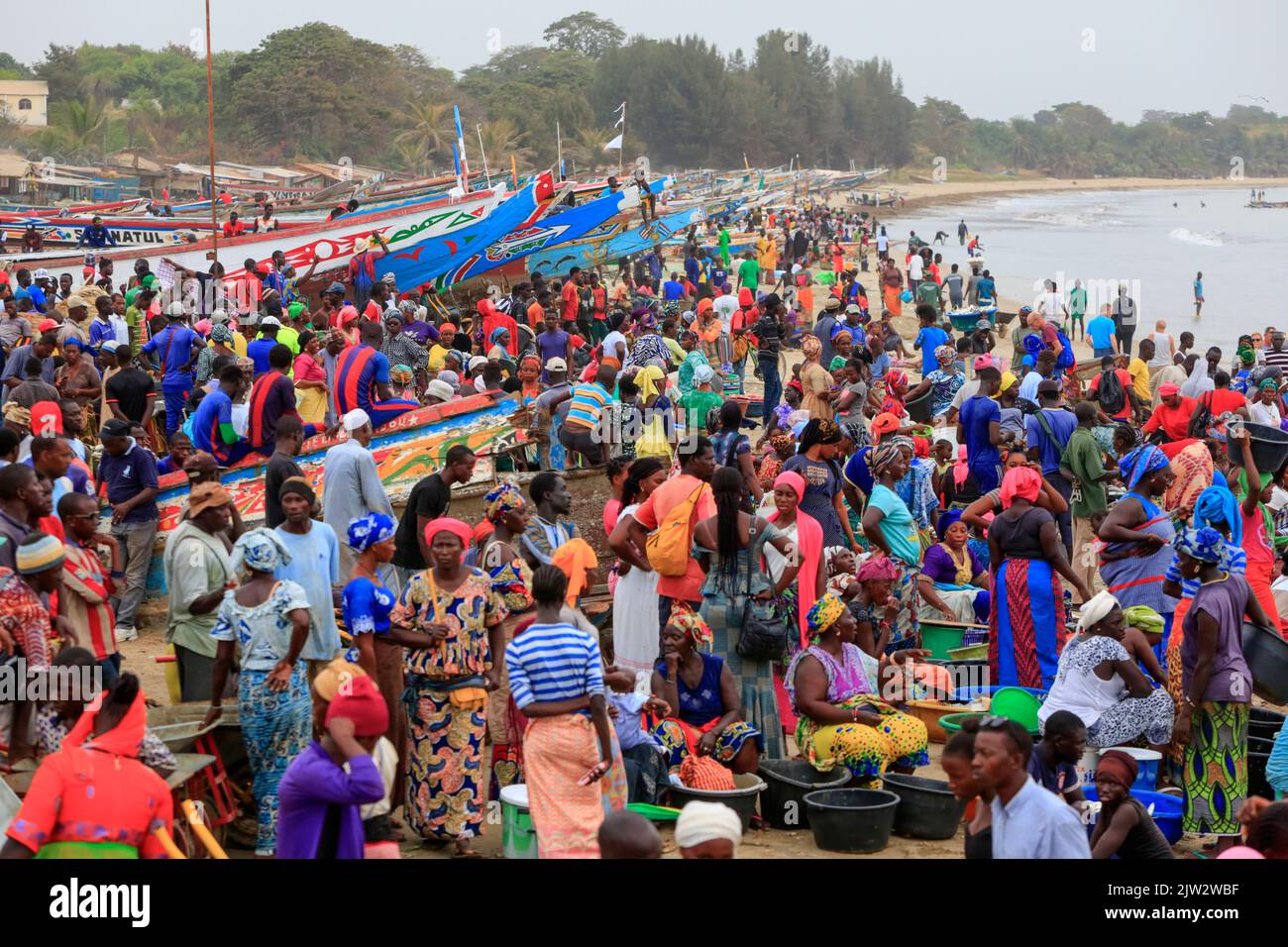 Africa,Gambia Fish Market ,Bakau Stock Photo - Alamy
