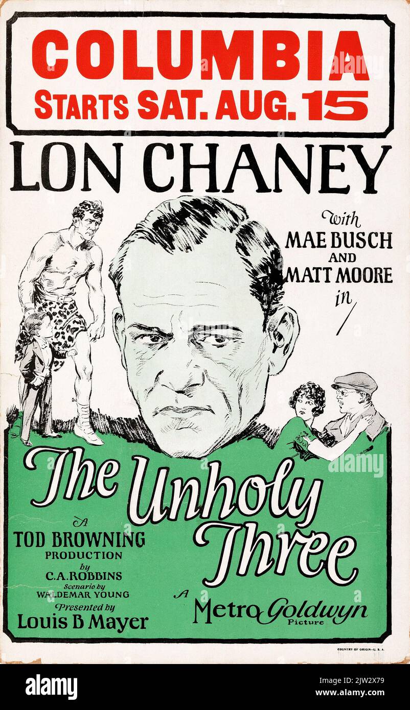 Lon Chaney - The Unholy Three (MGM, 1925 Stock Photo - Alamy