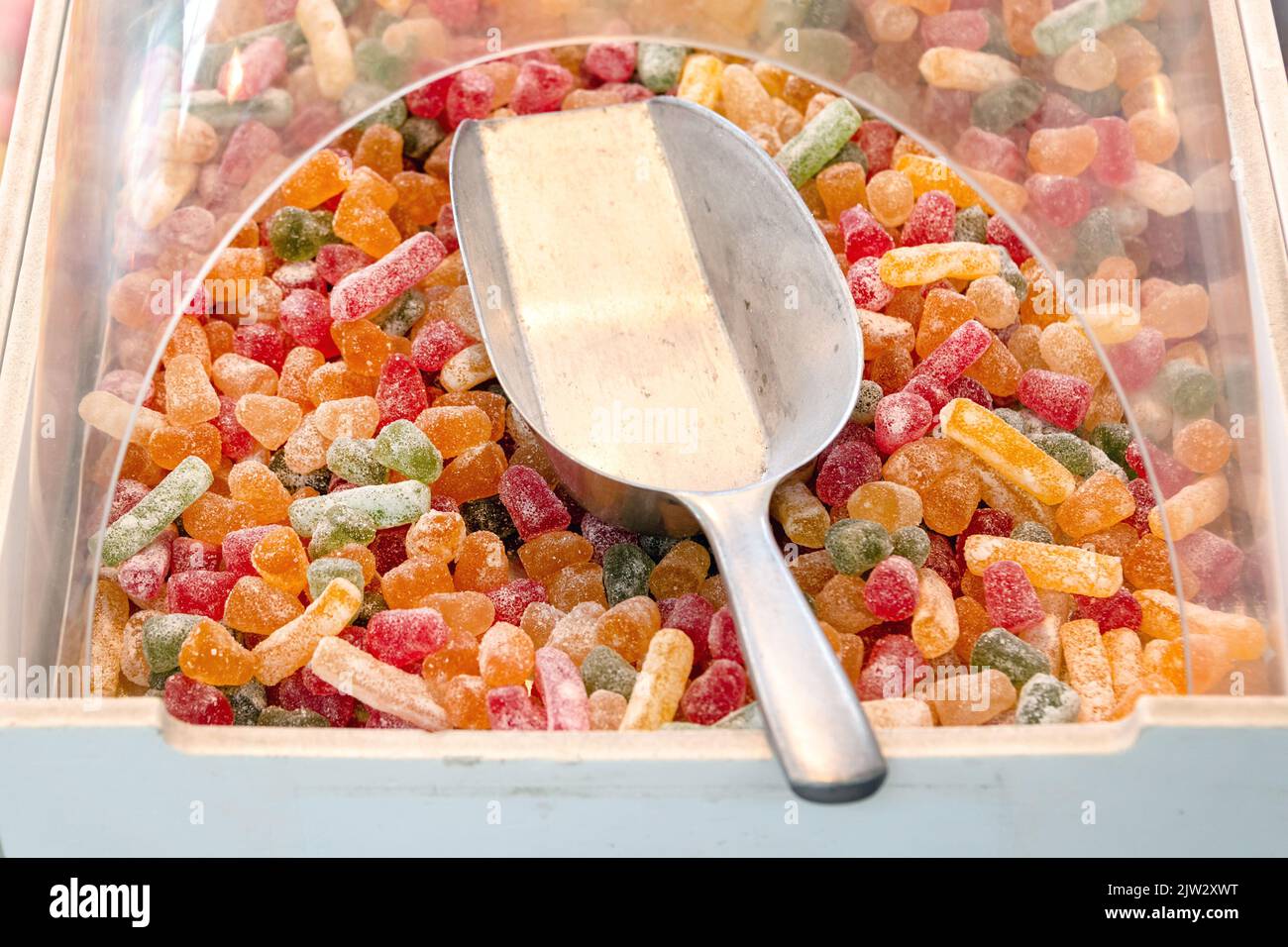 Candy sweets jelly, sweet chewy candies in different shapes at candy ...