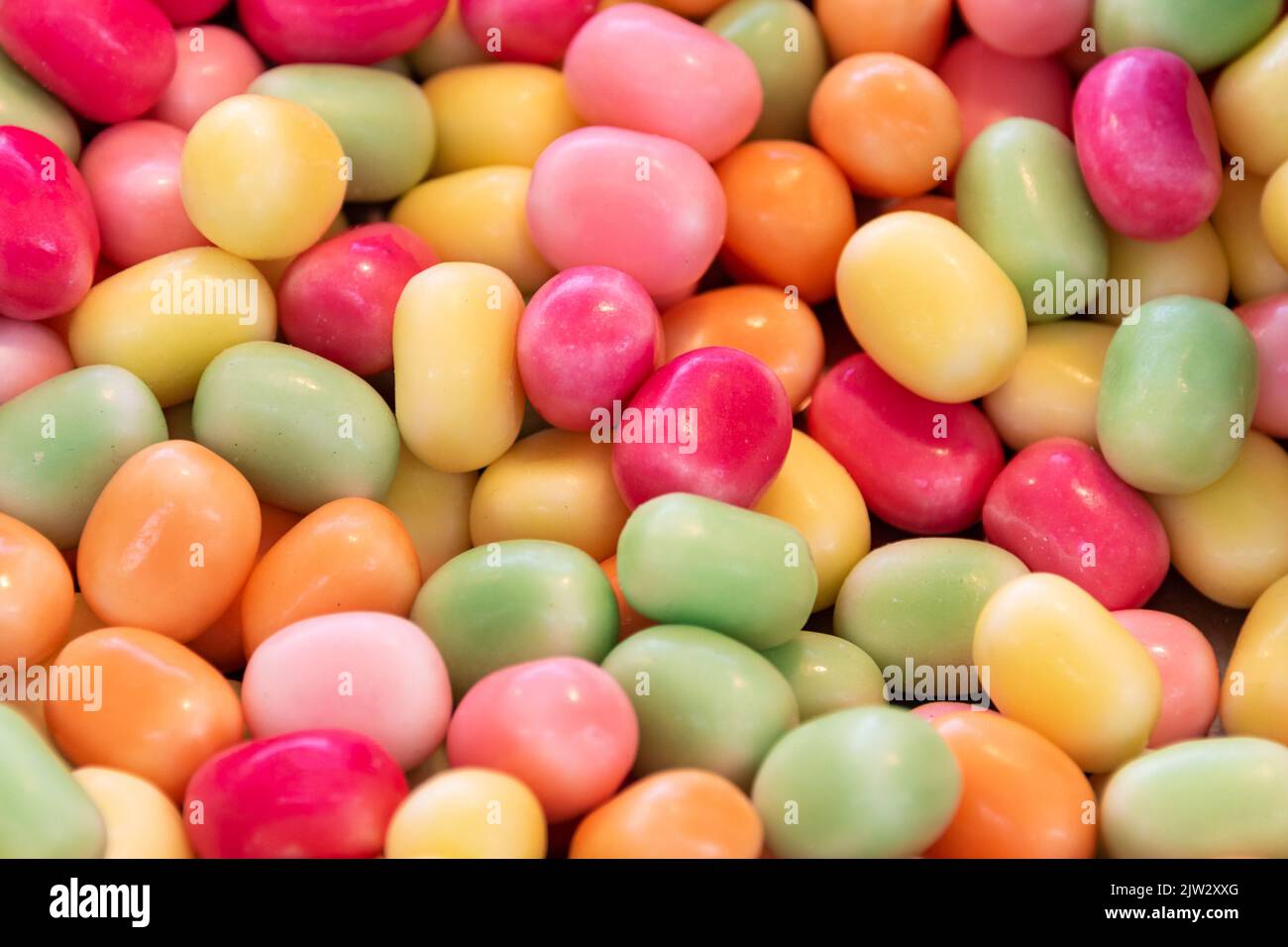 Different colored round candy. Sweet sugar candies closeup Stock Photo ...