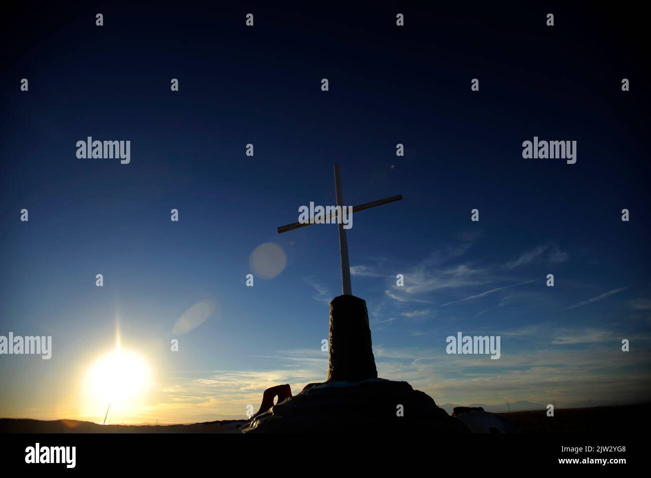 View of Salvation Mountain, in the California Desert area of Imperial ...