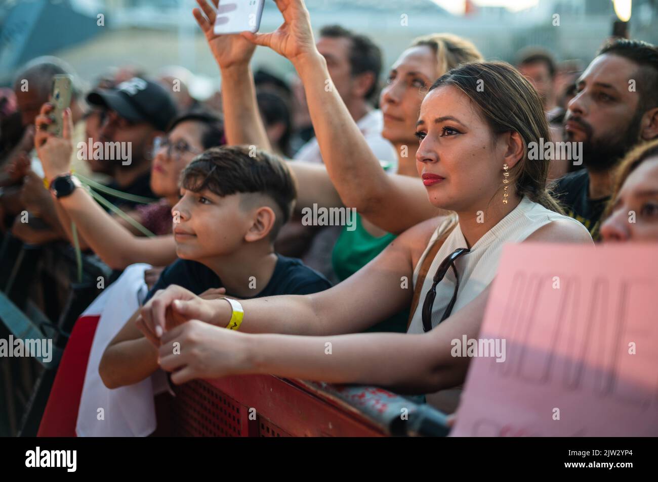 Chilean artist Mon Laferte performs live during Vive Latino 2022 ...