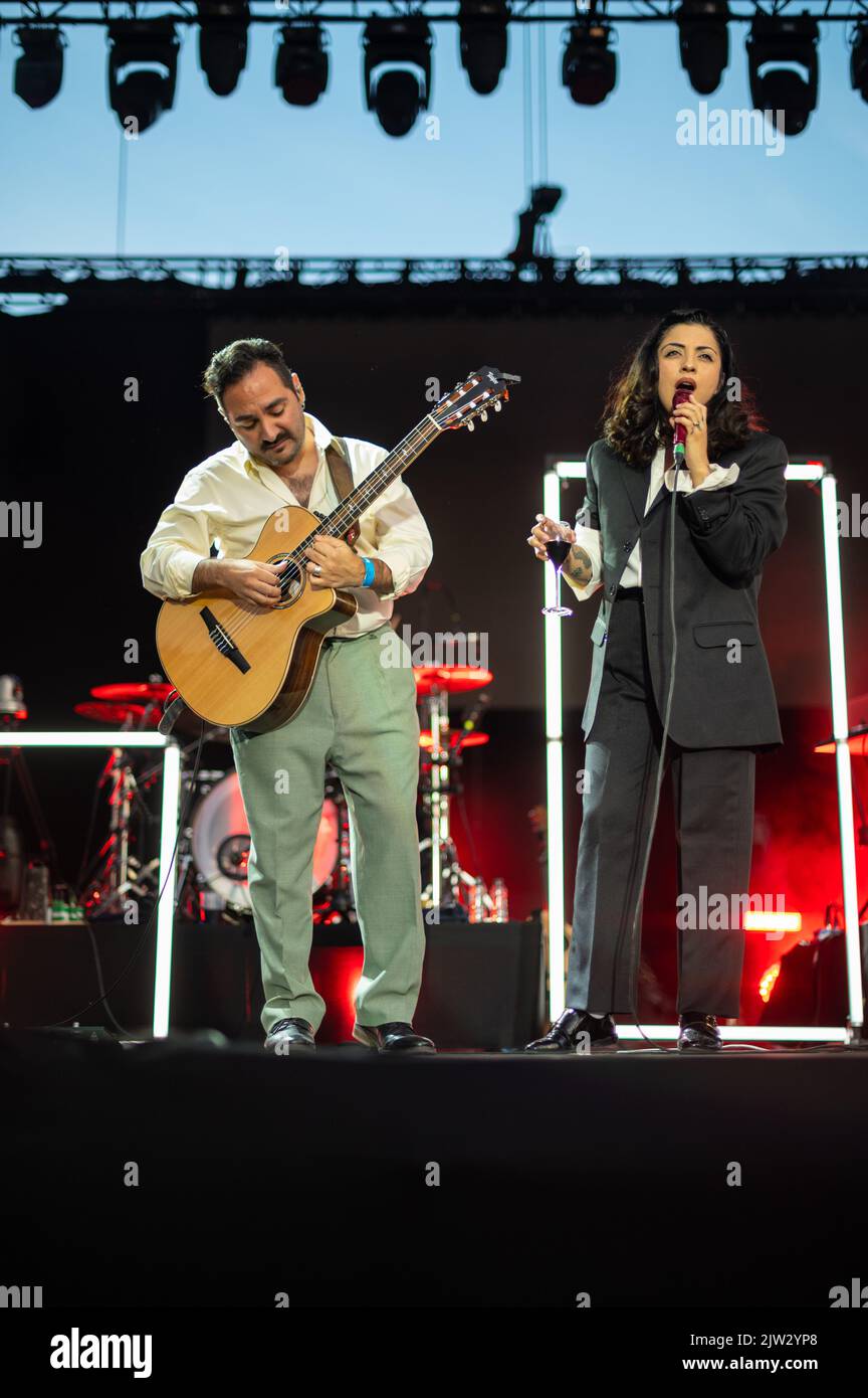 Chilean artist Mon Laferte performs live during Vive Latino 2022 ...