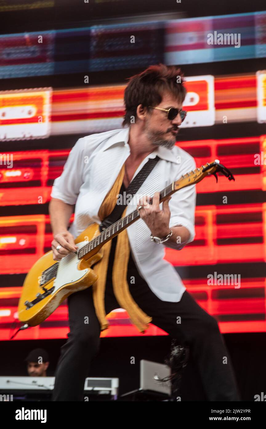 Spanish singer Coque Malla performs live during Vive Latino 2022 ...