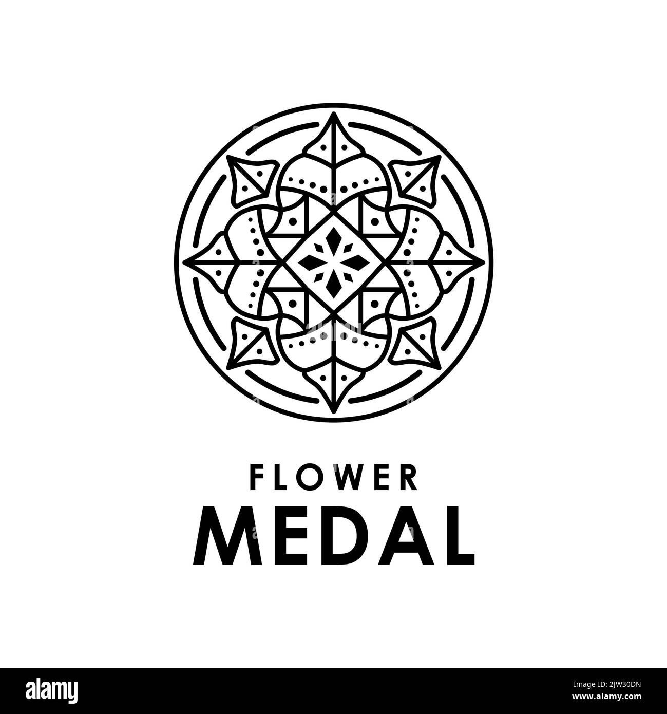 Artistic Mandala Flower Jewelery logo Vector Design Stock Vector Image ...