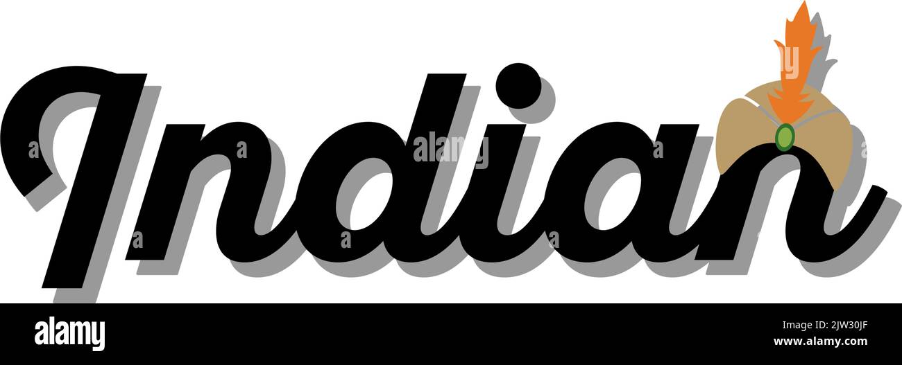 Indian Typography with Turban Logo design Stock Vector Image & Art - Alamy