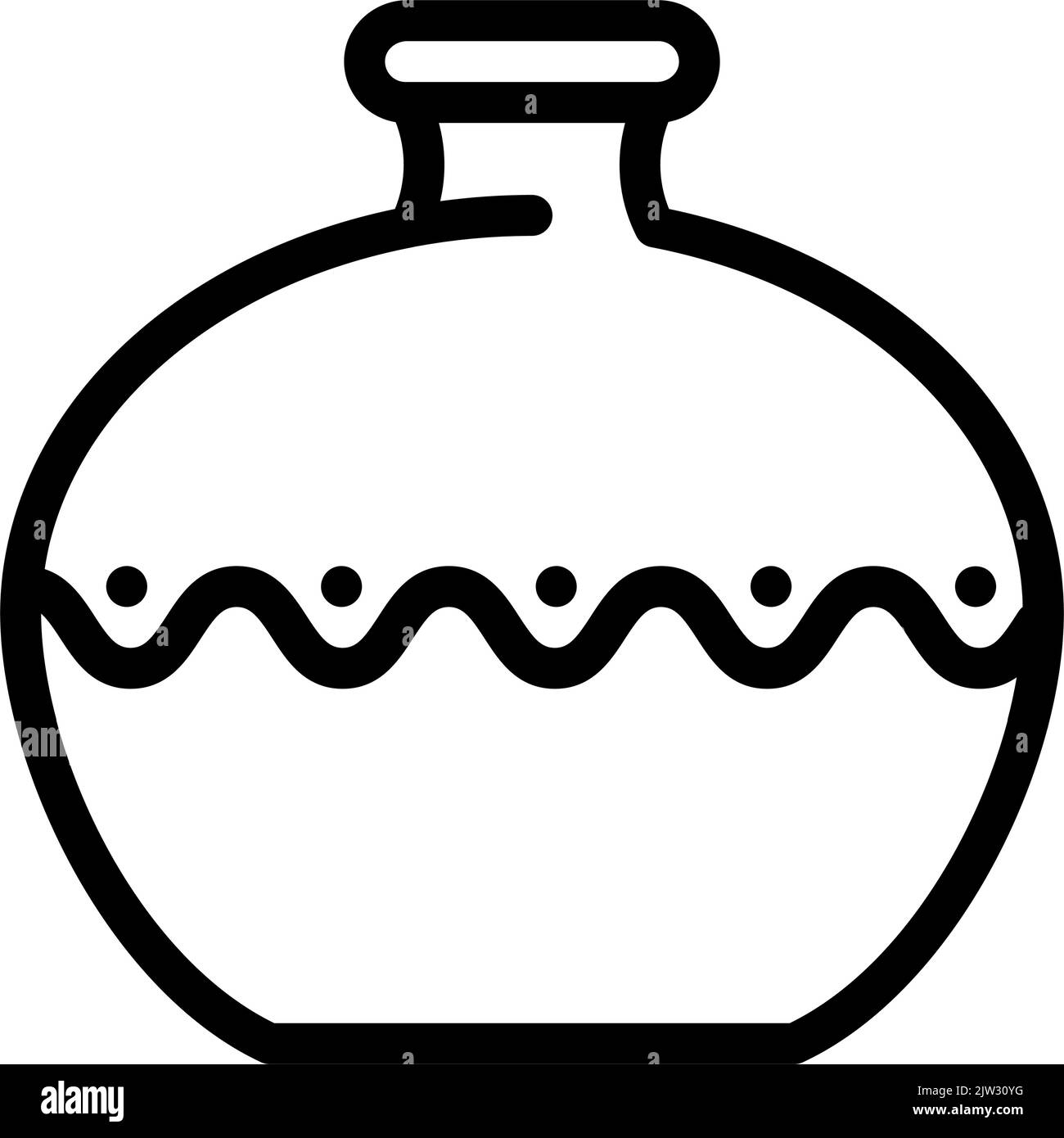 traditional clay crockery line icon vector illustration Stock Vector ...
