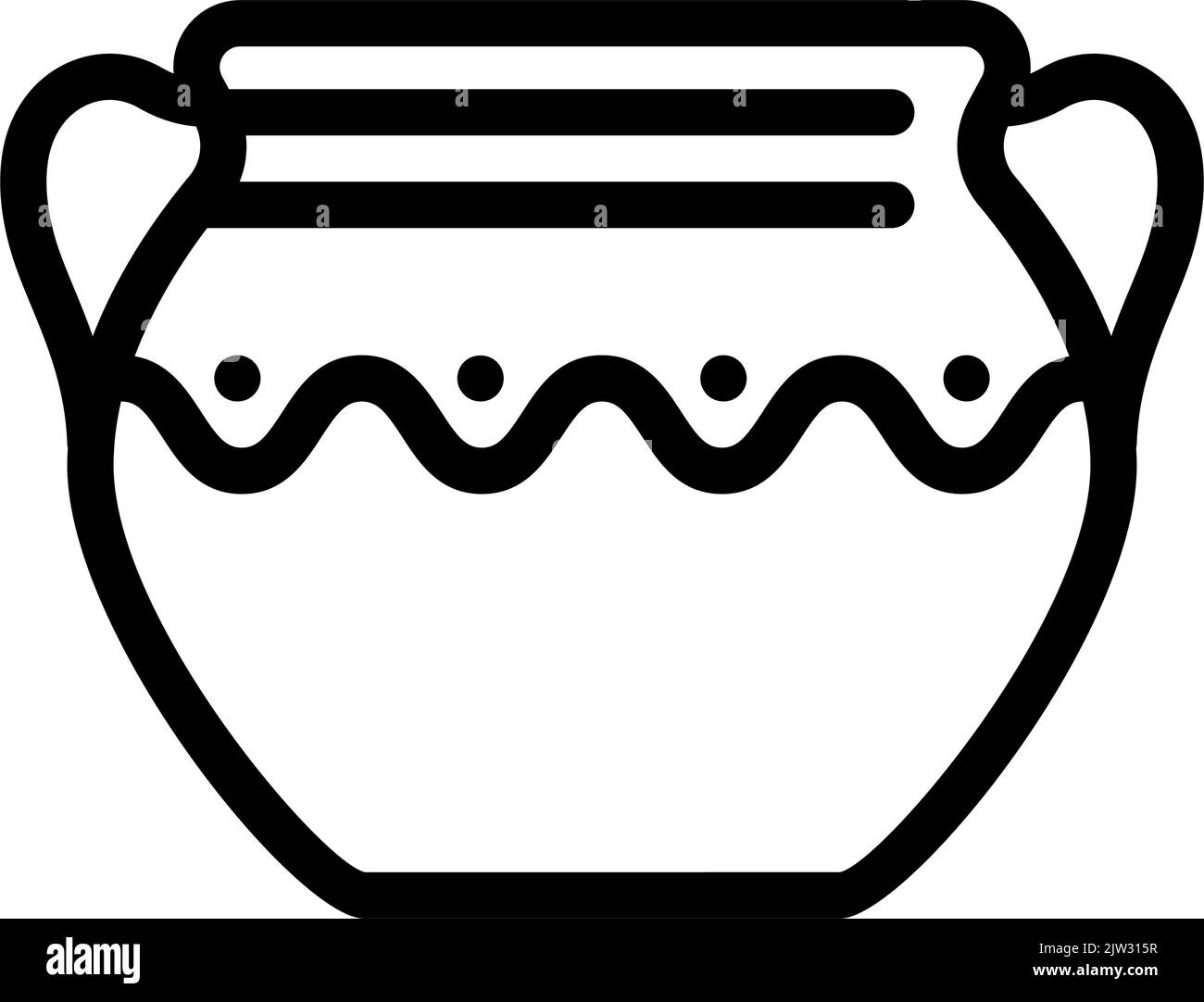 craft clay crockery line icon vector illustration Stock Vector Image ...