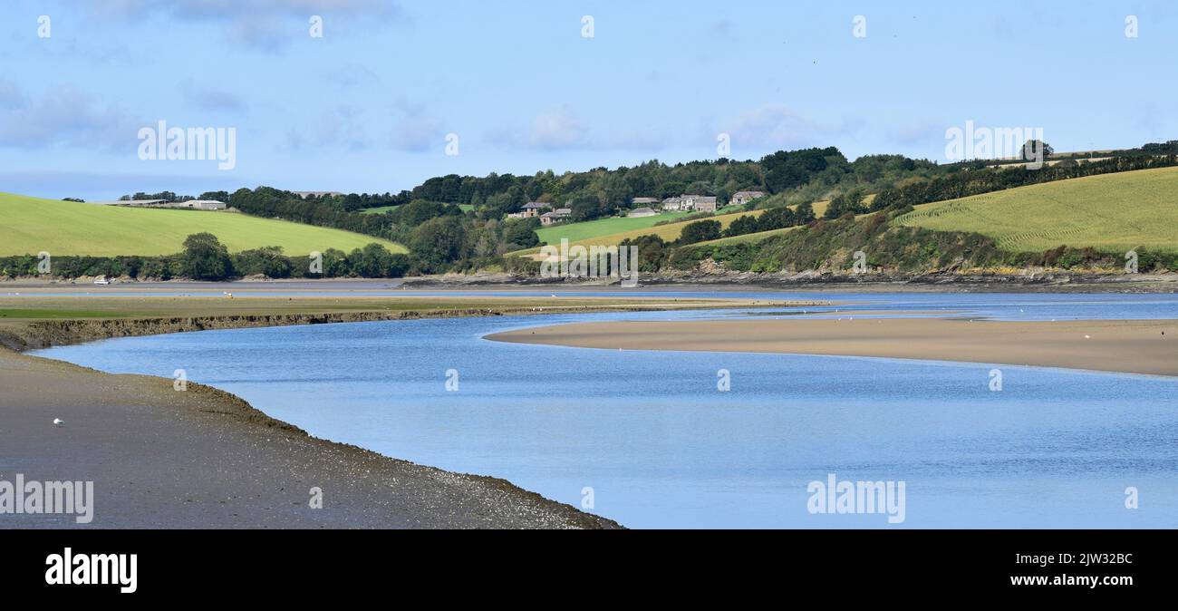 View along the Camel Estuary, Cornwall, UK Stock Photo - Alamy