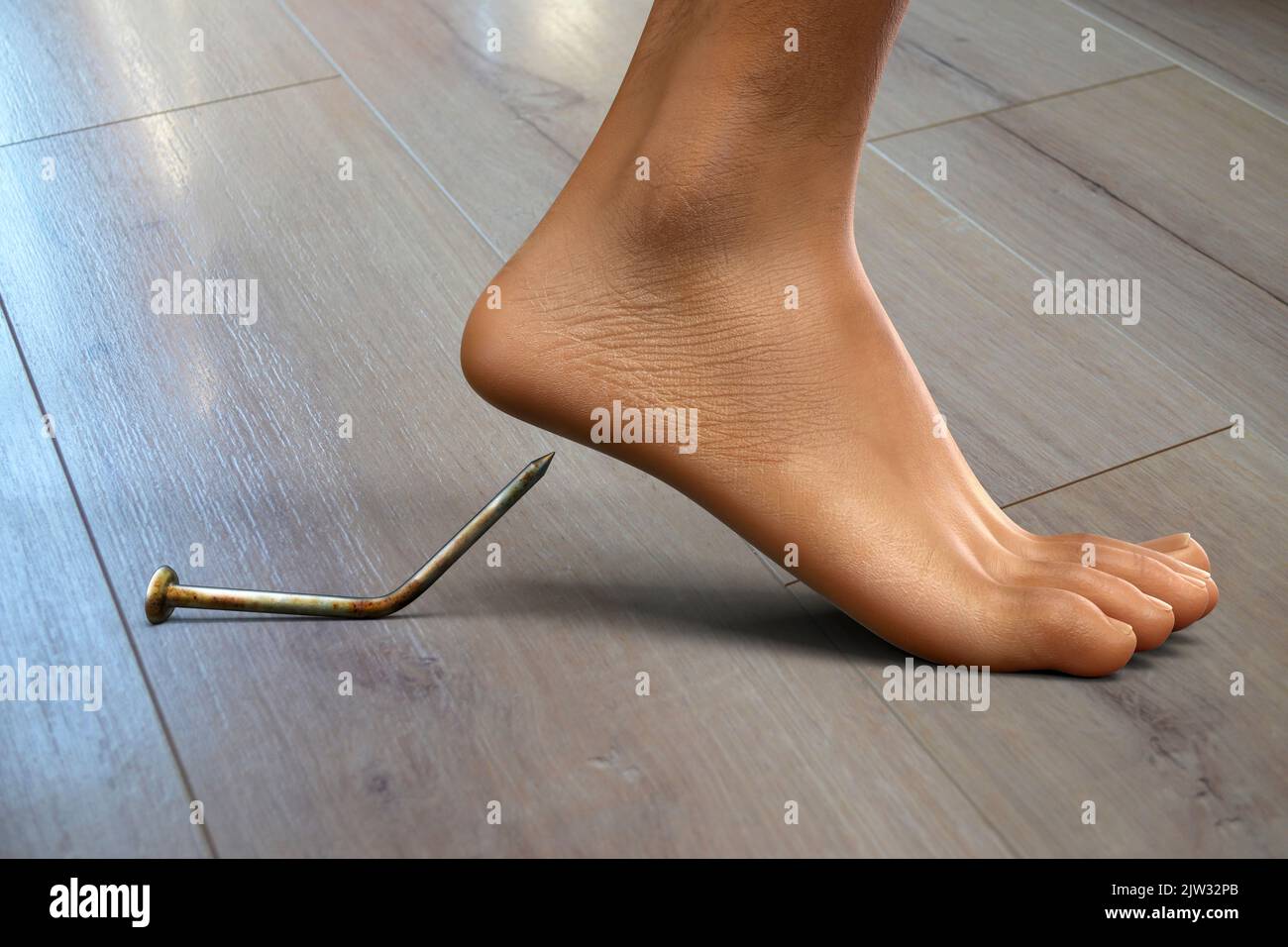 Infection transmission. Conceptual illustration showing an old rusty ...