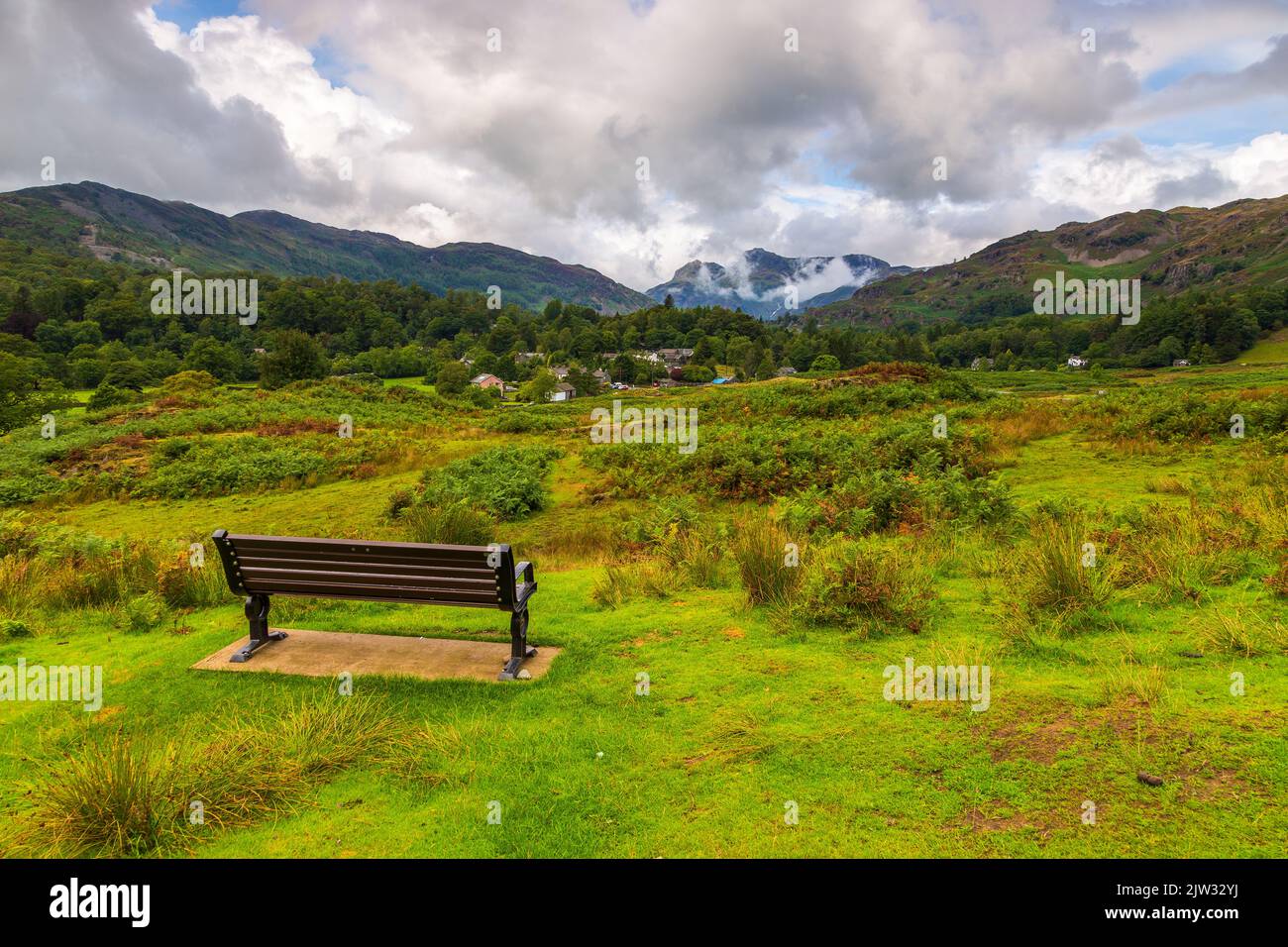 Mountain View in Langdale Valley in the Lake District National Park in ...