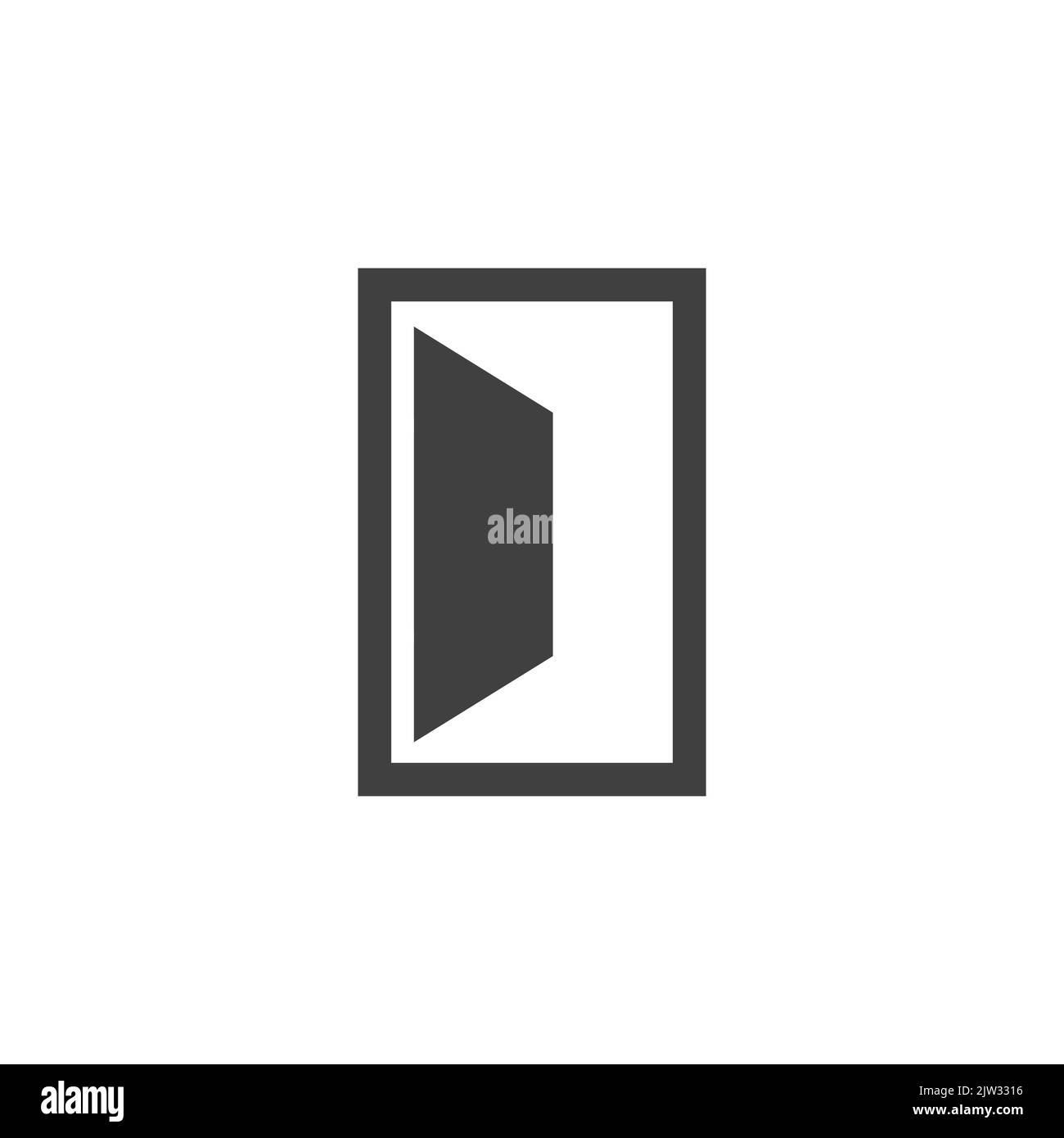 Door Icon in trendy flat style ,Open door symbol for your web site ...