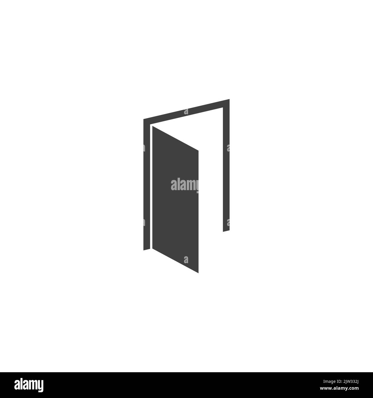 Door Icon in trendy flat style ,Open door symbol for your web site ...