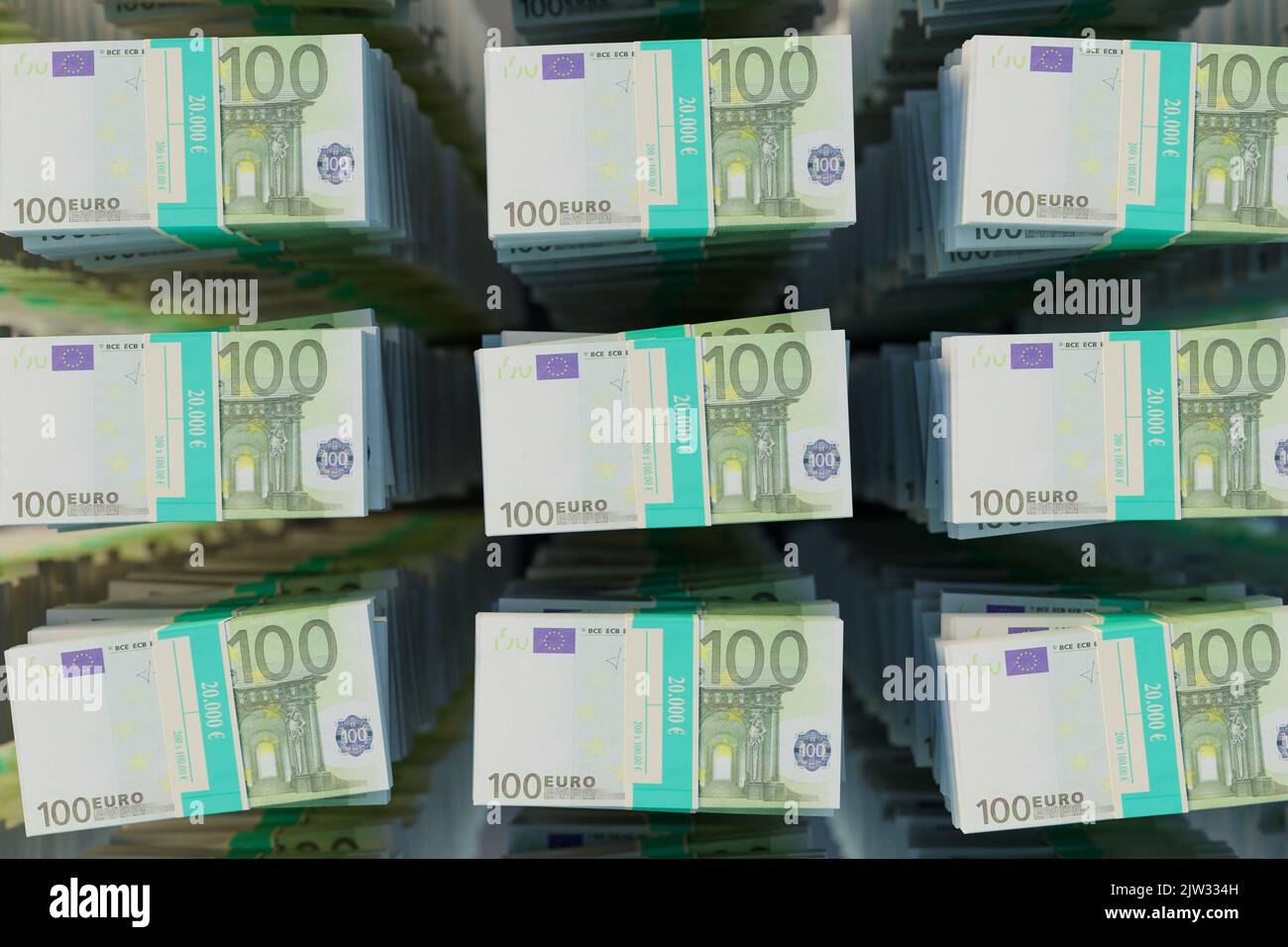 3d render hundred euro hi-res stock photography and images - Alamy
