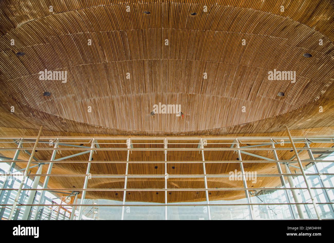 The Senedd building (Welsh Parliament), Cardiff, UK, August 12th 2022 ...