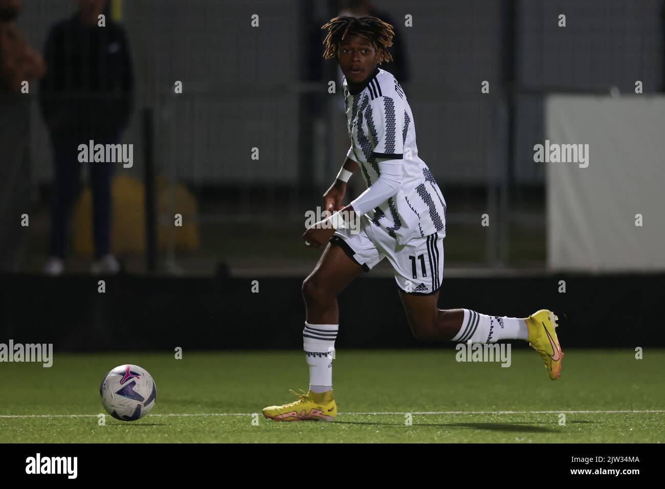 Turin, Italy, 2nd September 2022. Samuel Mbangula Tshifunda of Juventus during the Primavera 1 ...