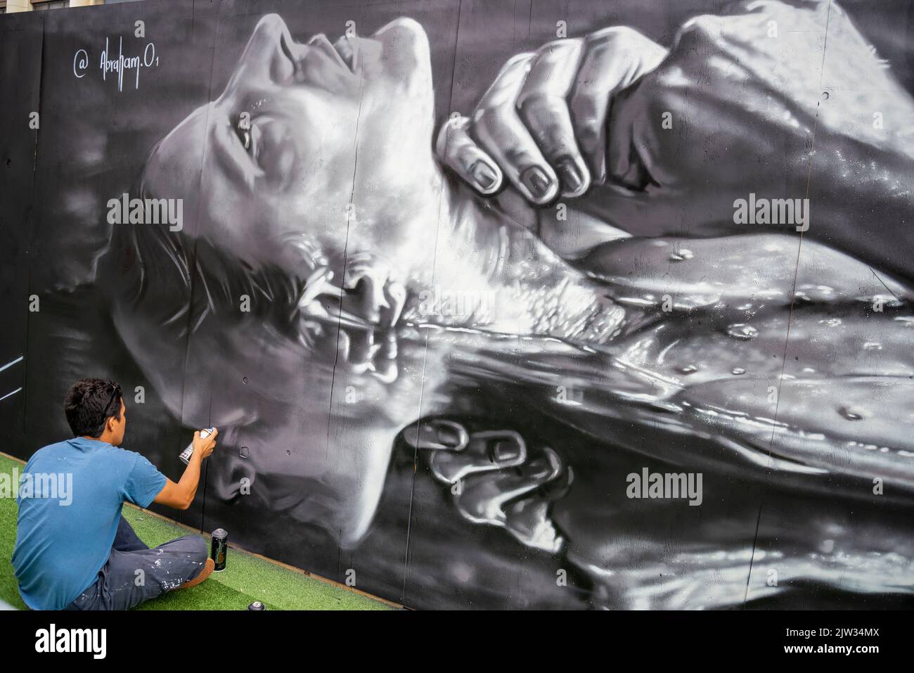 Southend City Jam event. Street artists are displaying their skills at ...