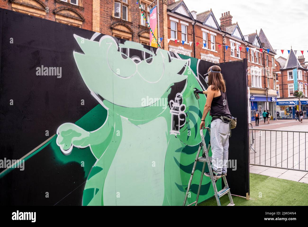 Southend City Jam event. Street artists are displaying their skills at ...