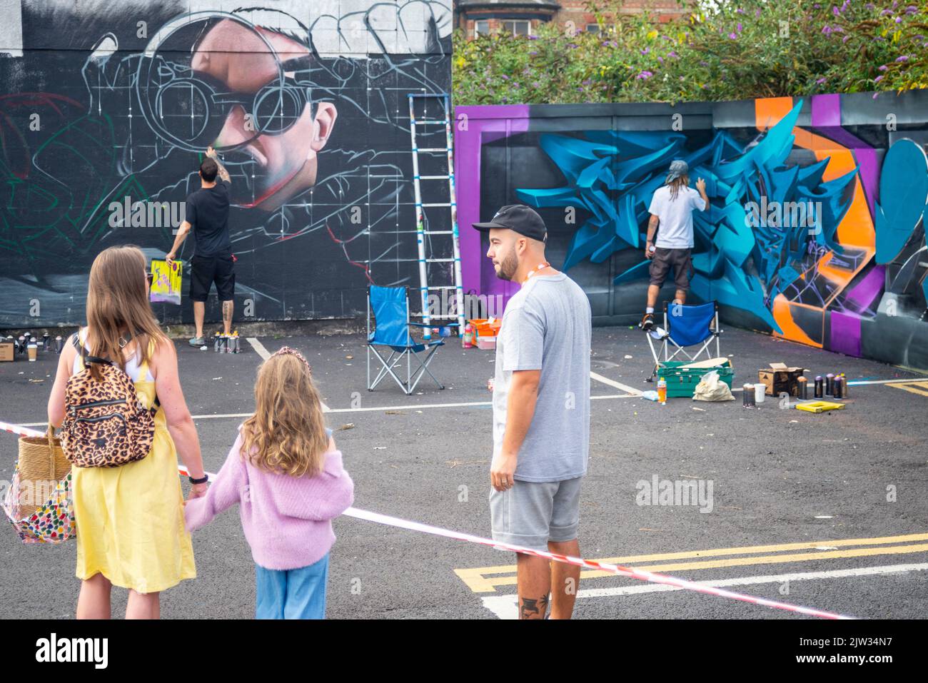 Southend City Jam event. Street artists are displaying their skills at ...