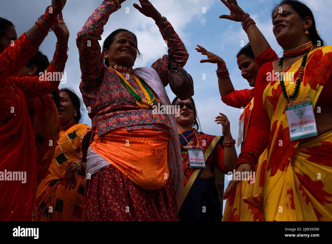 Kathmandu, Bagmati, Nepal. 3rd Sep, 2022. Women dances and enjoys on ...