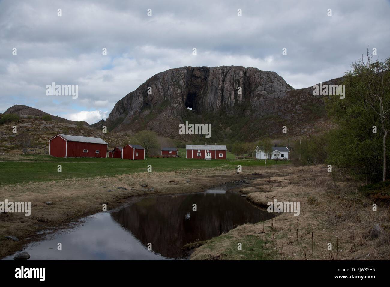 Torghatten is a granite dome in central Norway where waves, frost and ...