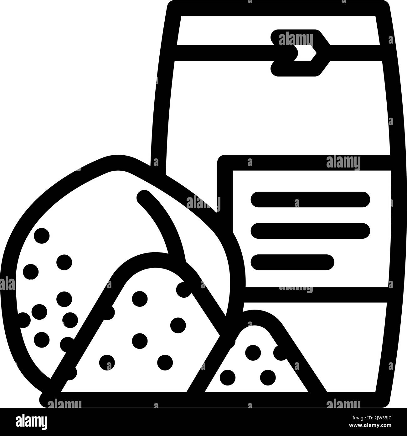 flour coconut tropical line icon vector illustration Stock Vector Image ...