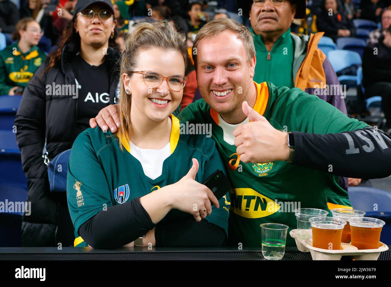 Springbok rugby fans stadium hi-res stock photography and images - Alamy