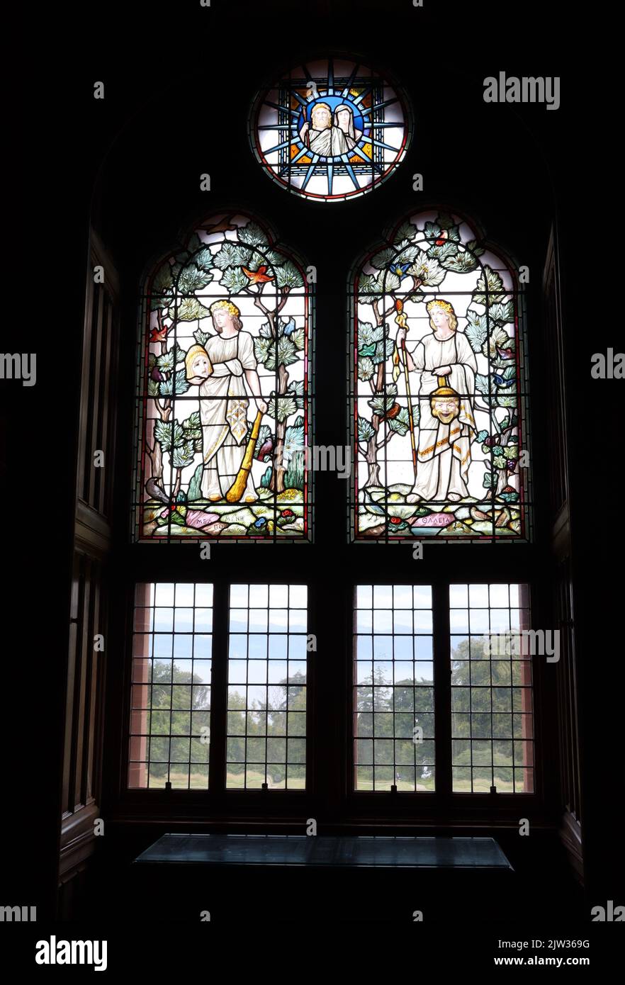 Stained glass windows in Mount Stuart, Isle of Bute, Scotland Stock ...
