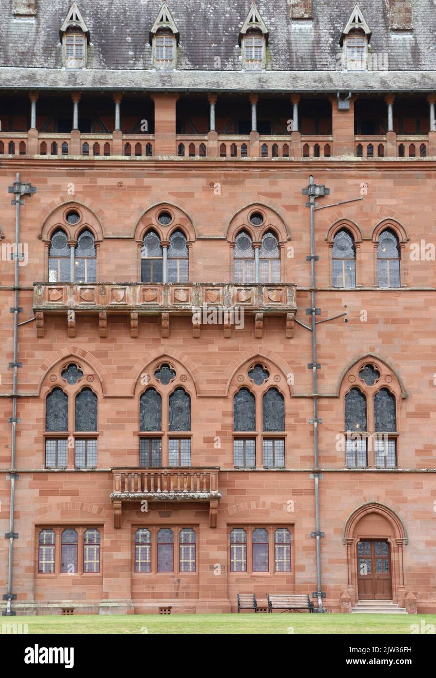 Facade detail, Mount Stuart, Isle of Bute, Scotland Stock Photo - Alamy