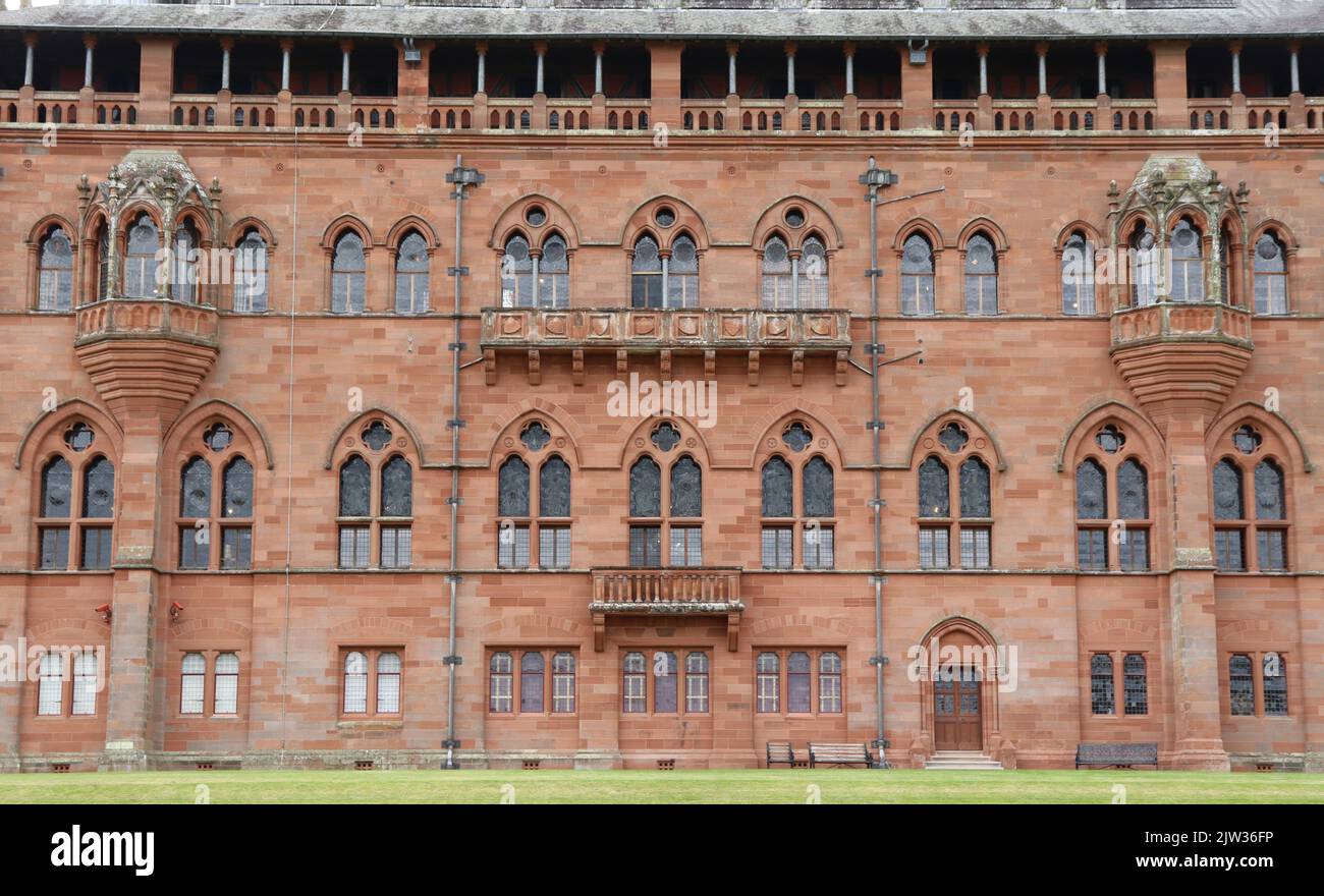 Facade detail, Mount Stuart, Isle of Bute, Scotland Stock Photo - Alamy