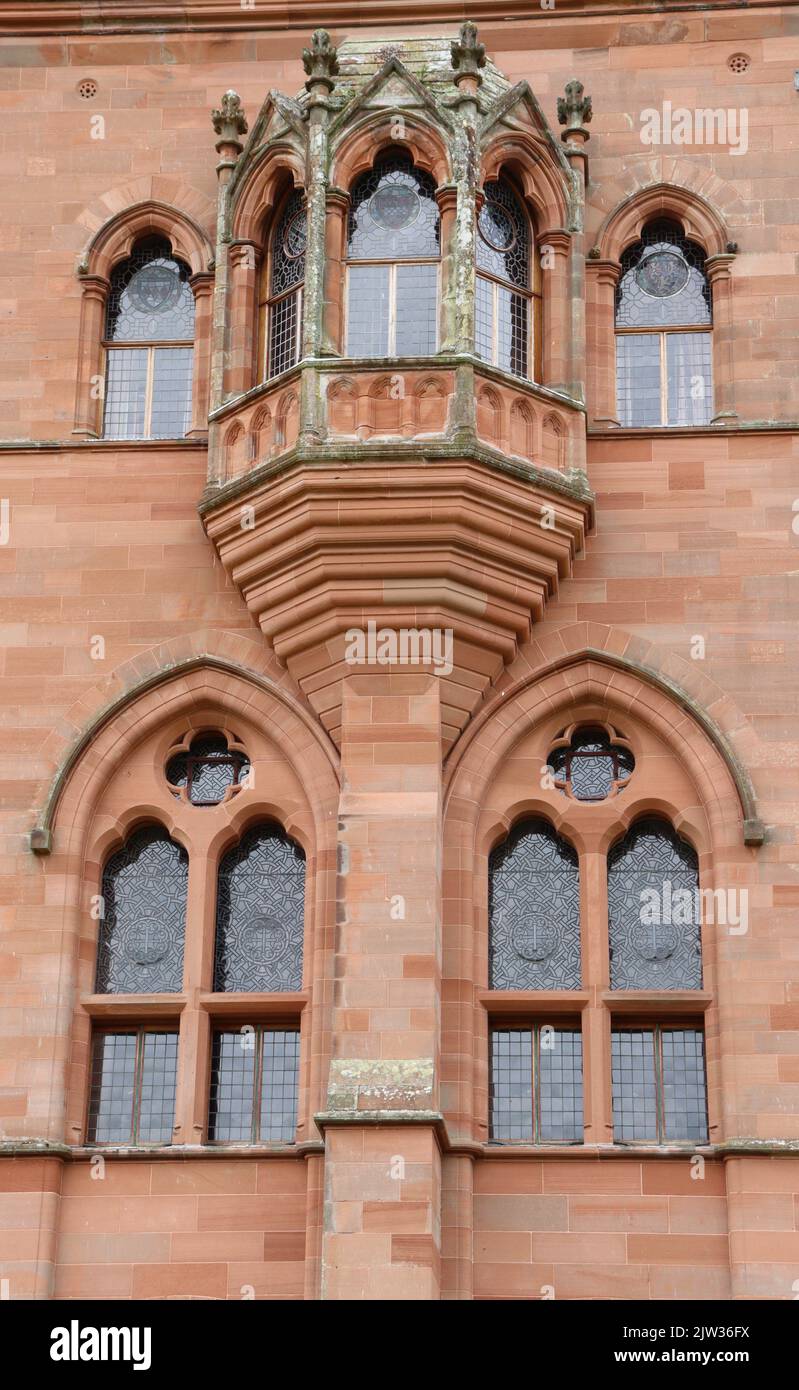Facade detail, Mount Stuart, Isle of Bute, Scotland Stock Photo - Alamy