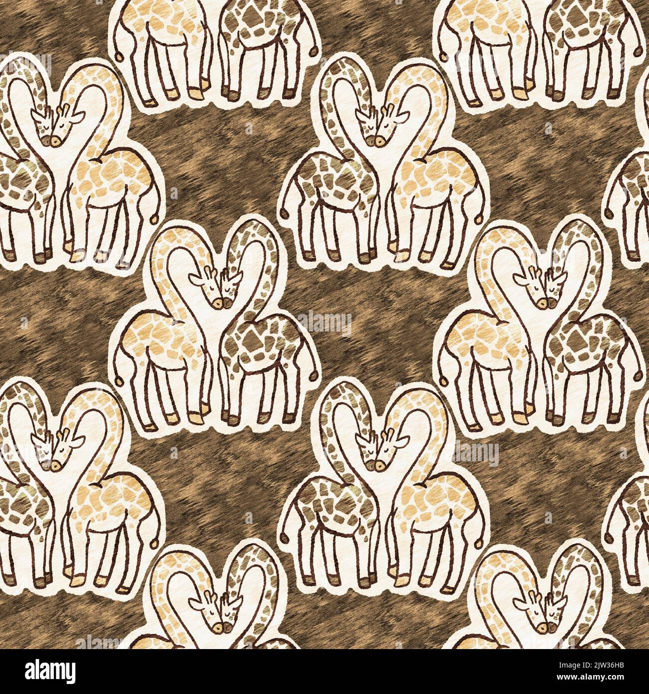 Cute safari wild giraffe animal pattern for babies room decor. Seamless ...