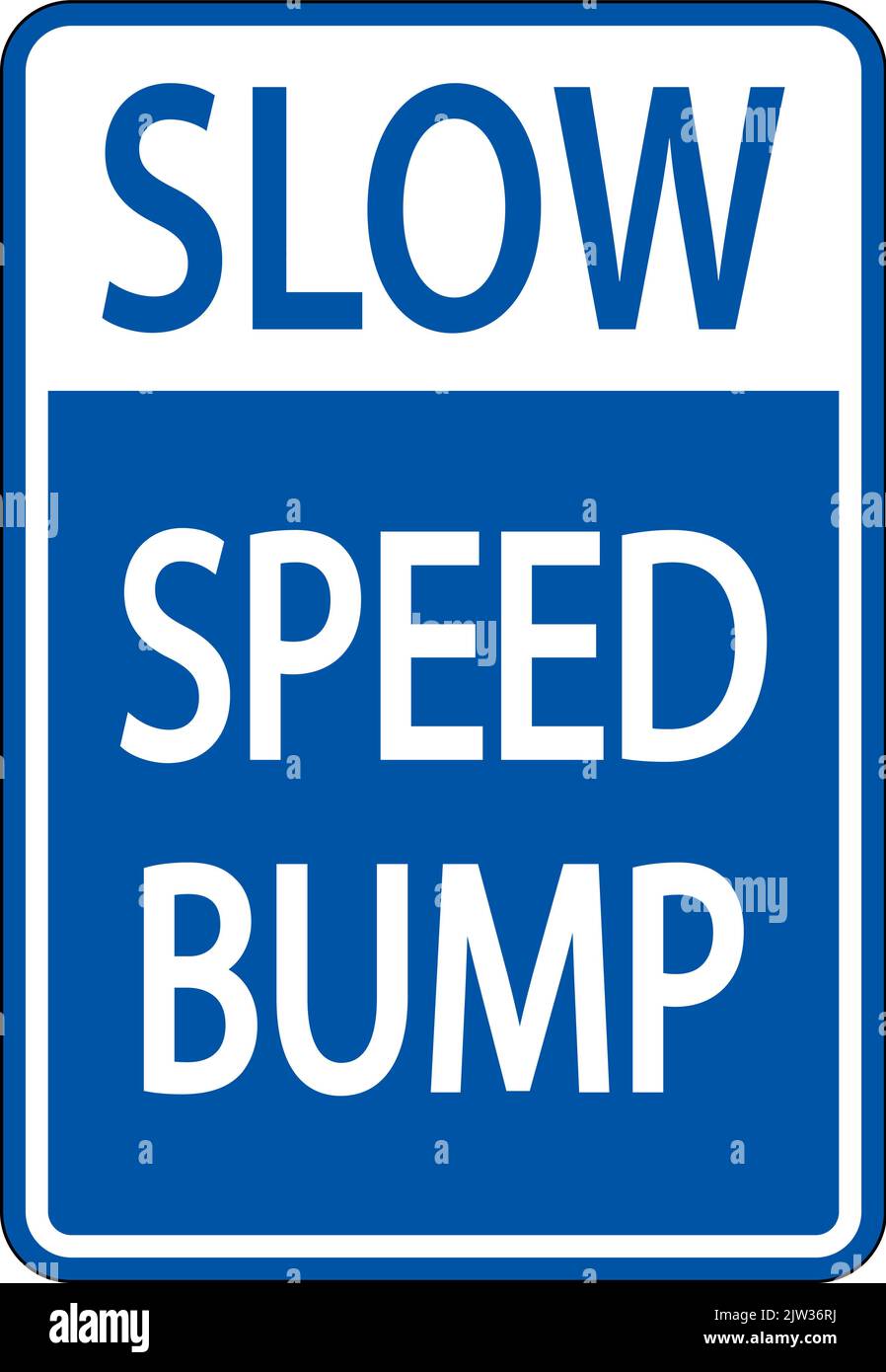 Slow Speed Bump Sign On White Background Stock Vector Image & Art - Alamy