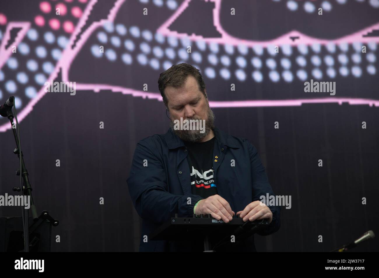 John Grant - playing Keyboard and singing to the Connect Festival ...