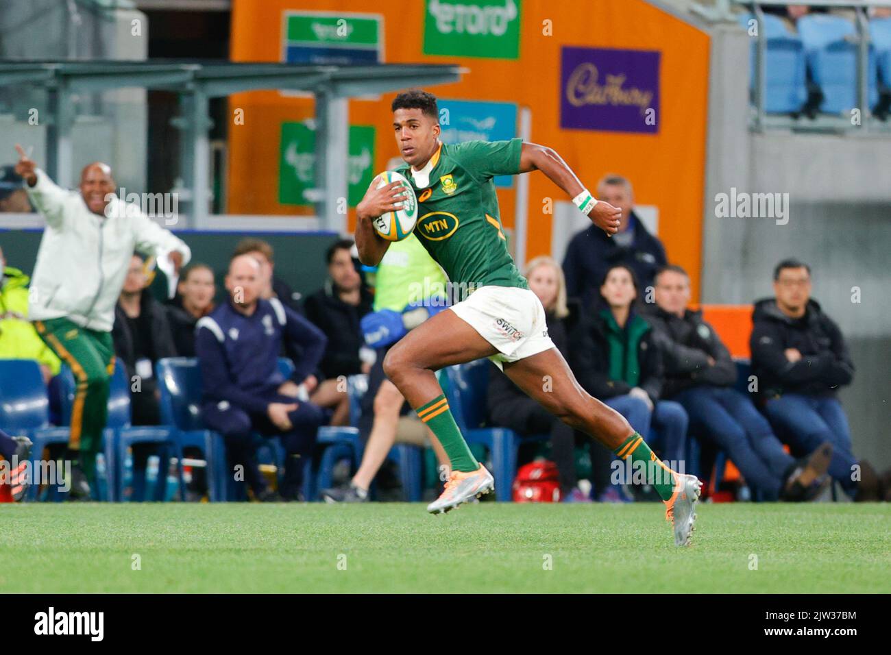 Sydney, Australia. 03rd Sep, 2022. Canan Moodie of Springboks about to ...
