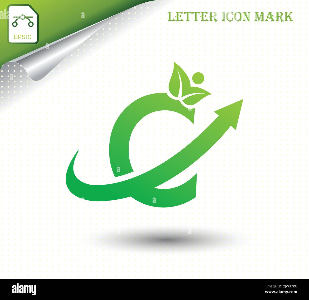 Natural letter C with eco logo design template Stock Vector Image & Art ...