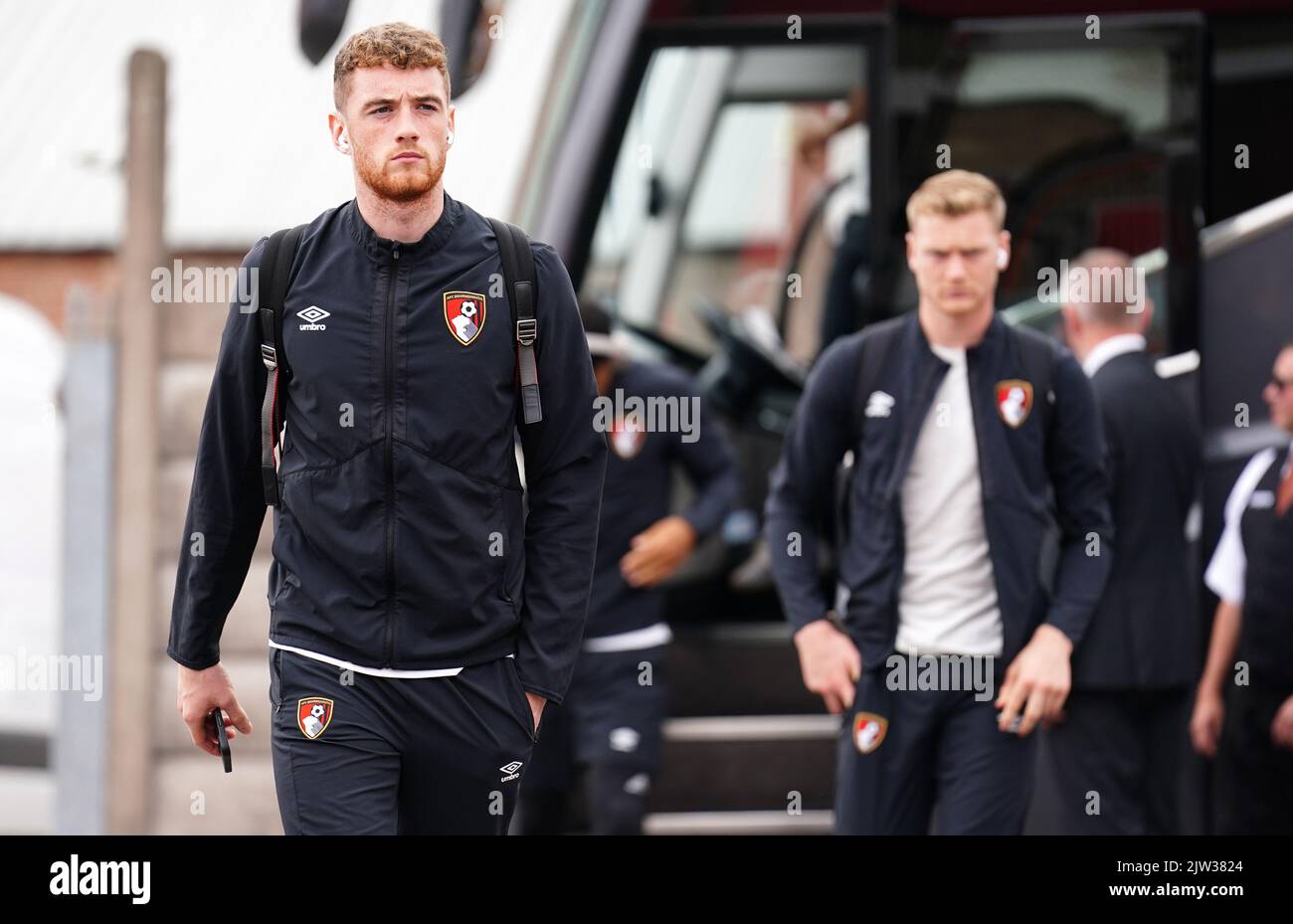 Bournemouth's Mark Travers arrives for the Premier League match at The ...