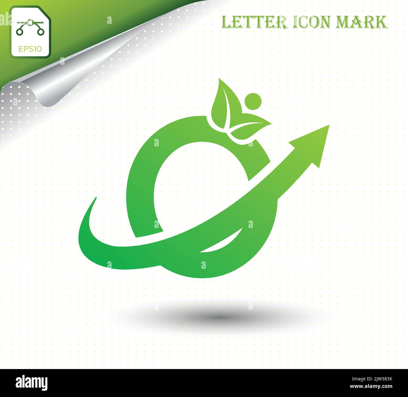 Natural letter O with eco logo design template Stock Vector Image & Art ...