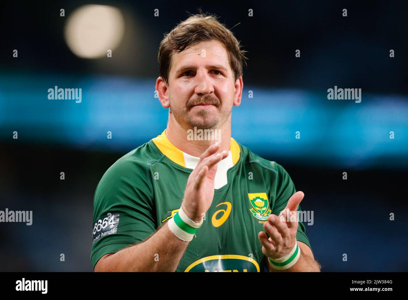 Sydney, Australia. 03rd Sep, 2022. Kwagga Smith of Springboks thanks ...
