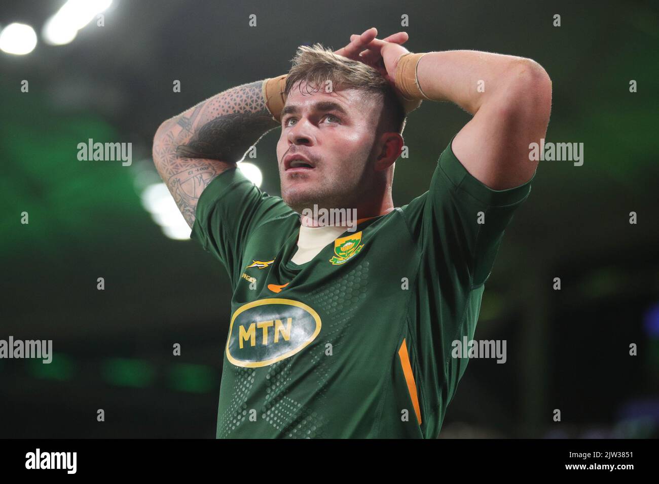 Sydney, Australia. 03rd Sep, 2022. Malcolm Marx of Springboks looks on ...