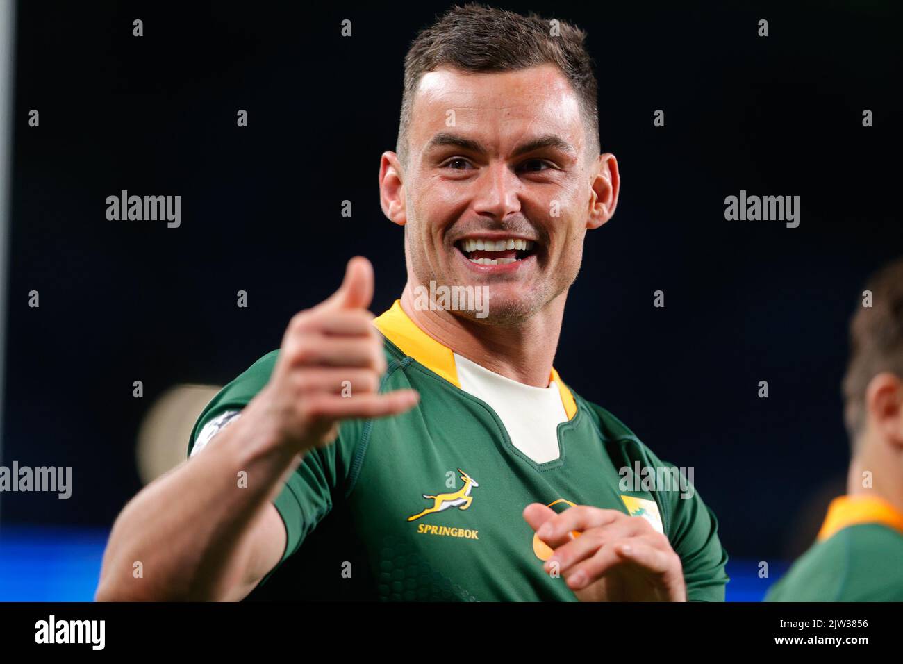 Sydney, Australia. 03rd Sep, 2022. Jesse Kriel of Springboks thanks the ...
