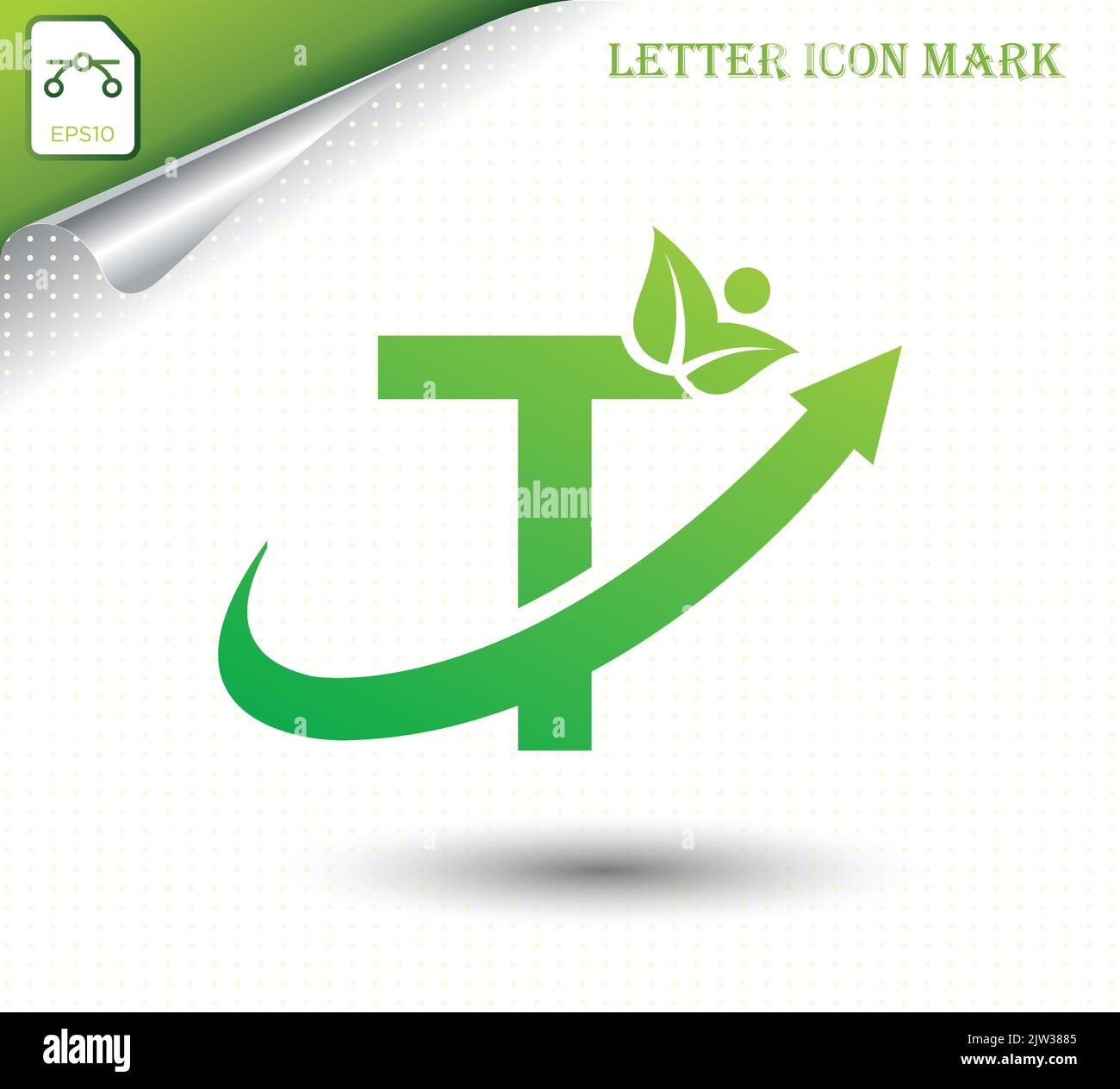 Letter t leaf Stock Vector Images - Alamy