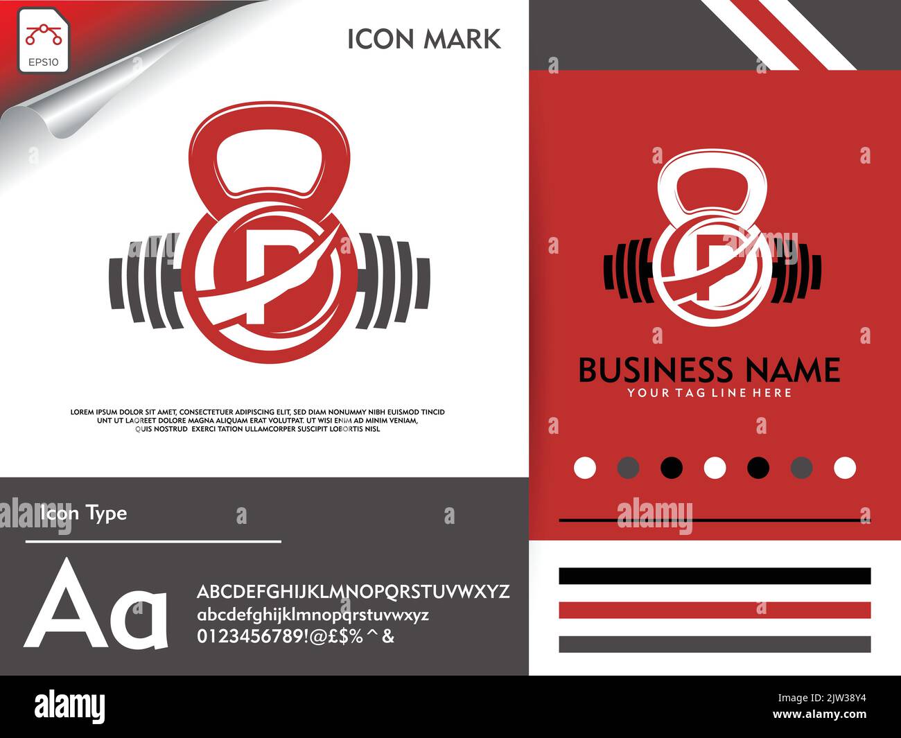 Fitness gym logo with creative letter P Stock Vector Image & Art - Alamy