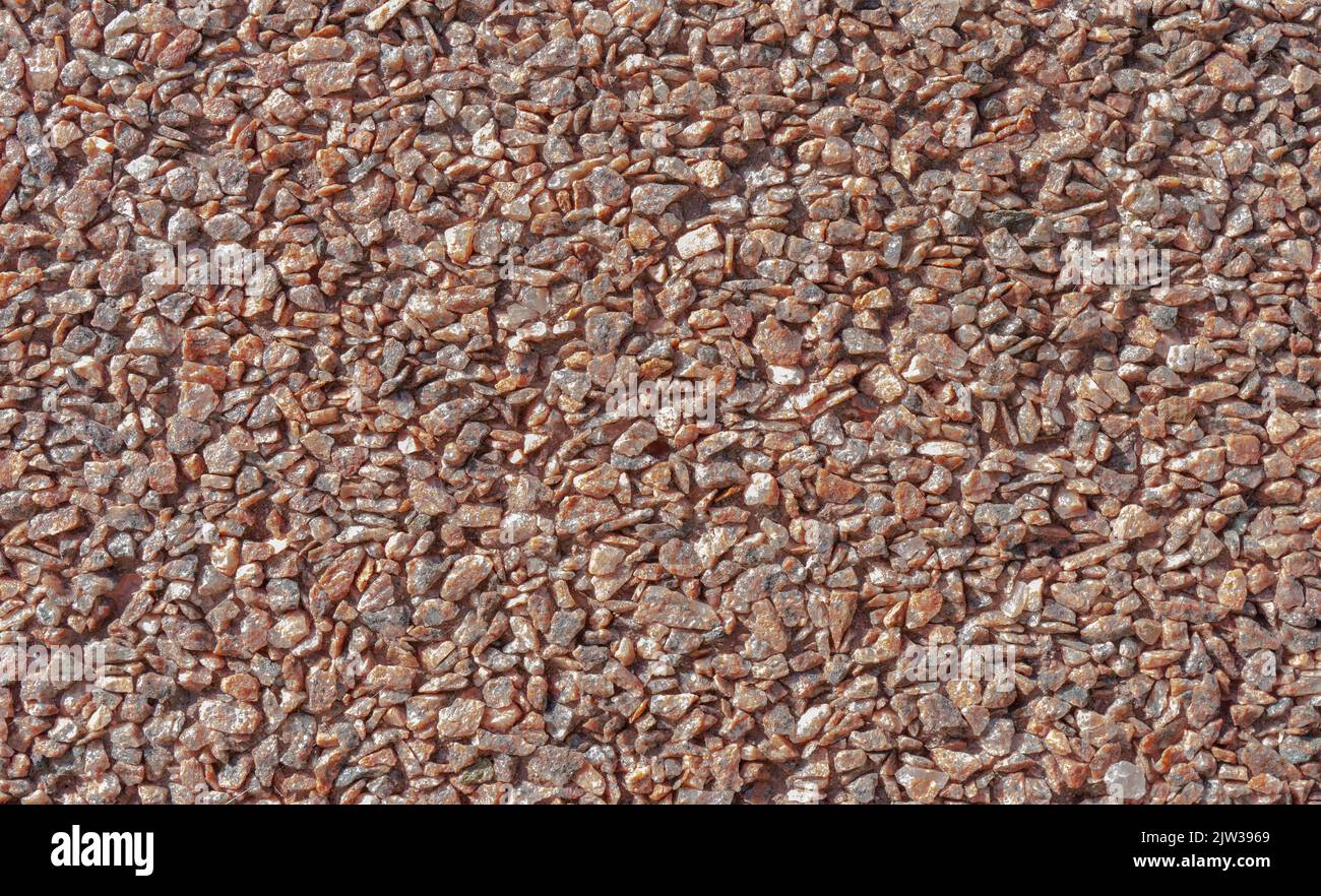 Granite chips for landscaping pebbles close-up. Texture, pattern ...