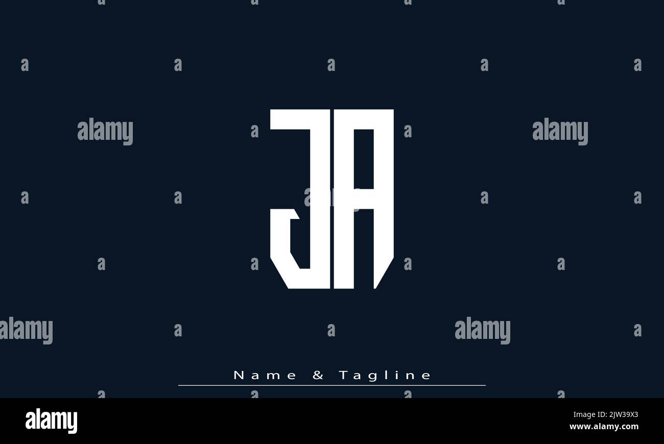 Alphabet letters Initials Monogram logo JA , AJ Stock Vector Image ...