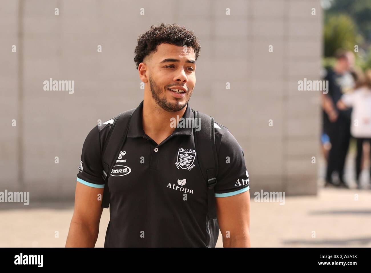 Darnell McIntosh #5 of Hull FC arrives at MKM Stadium, Hull, United ...