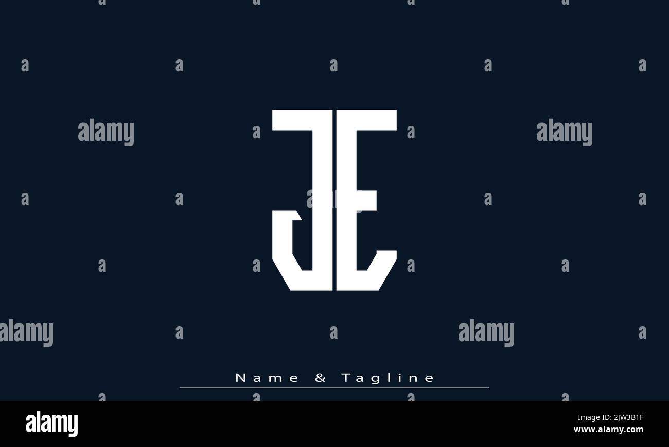 Alphabet letters Initials Monogram logo JE , EJ Stock Vector Image ...