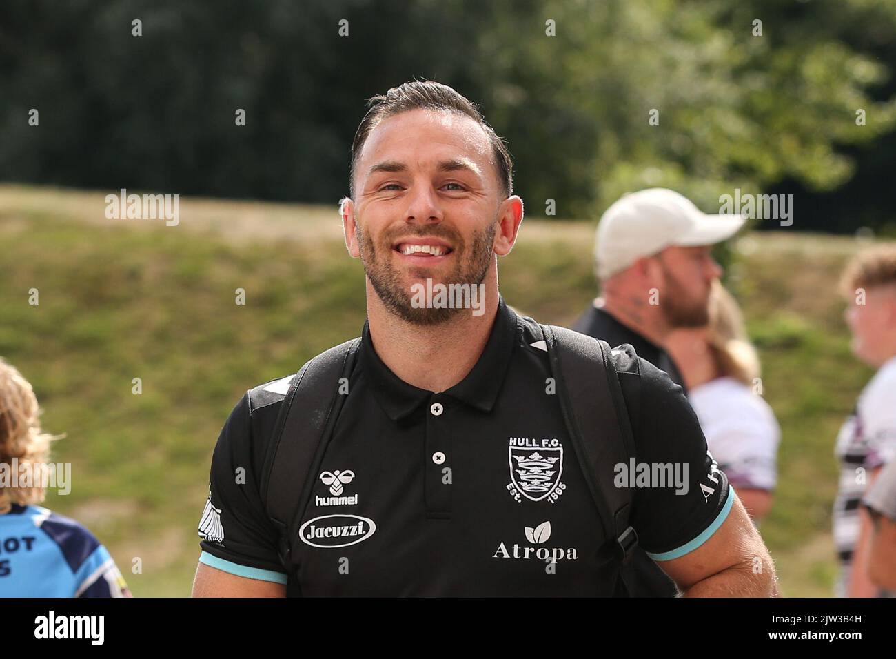 Luke Gale #7 of Hull FC arrives at MKM Stadium, Hull, United Kingdom ...