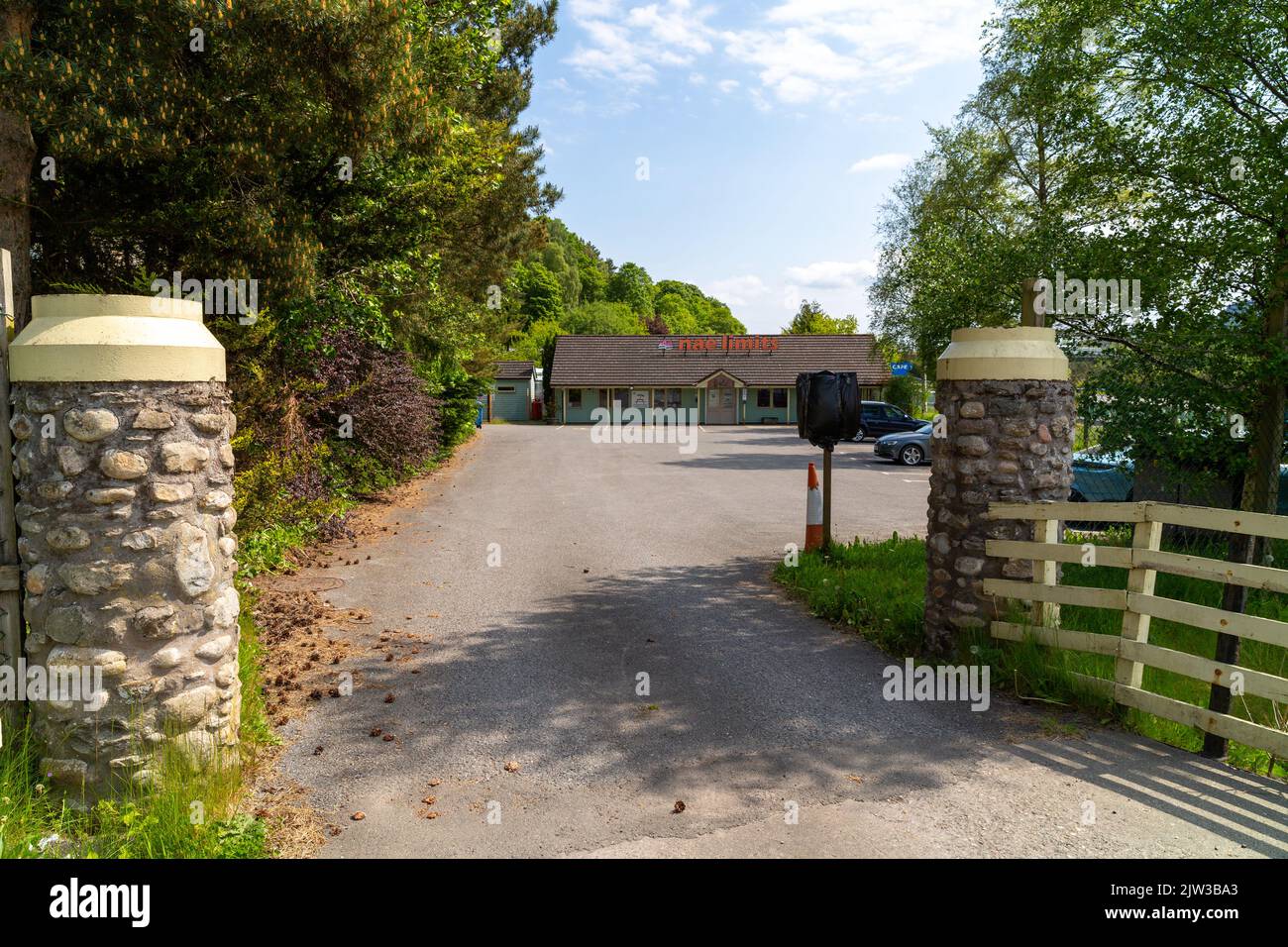 Nae Limits, Pitlochry Stock Photo - Alamy