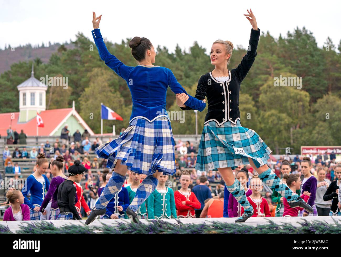 Highland Dancers during competition at the Braemar Royal Highland ...